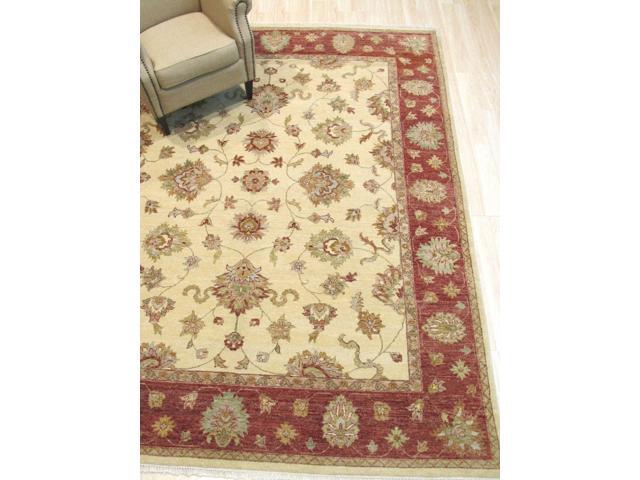 Click here for Hand Knotted Wool Ivory Traditional Oriental Agra... prices