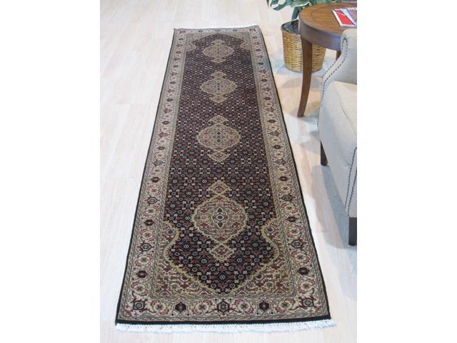 Click here for Black Hand Knotted Wool Traditional Oriental Mahi... prices