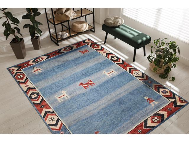 Click here for Hand Knotted Wool Blue Traditional Classic Modern... prices