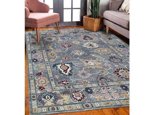 Click here for Hand Knotted Wool Gray Traditional Classic Colorfu... prices