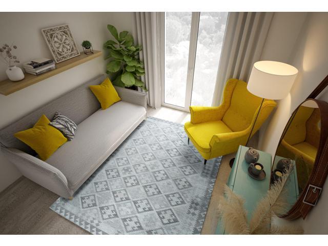 Click here for Natural Grey Geometric Contemporary Modern Flat We... prices