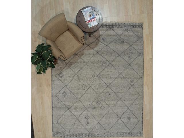 Click here for Hand Knotted Wool Gray Traditional Geometric Moder... prices