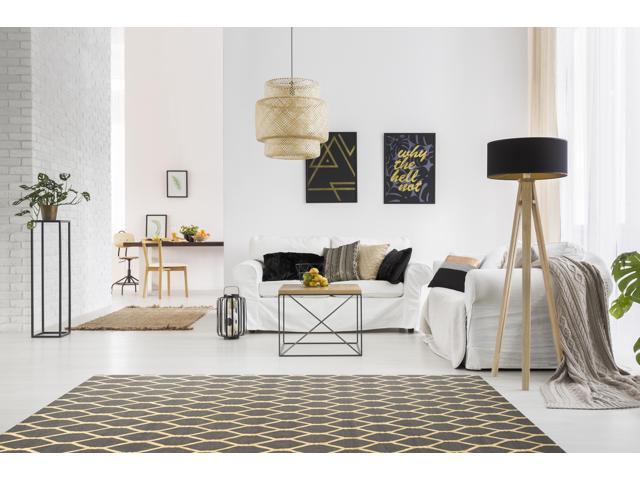 Click here for Hand-Tufted Wool Gray Transitional Geometric Chain... prices