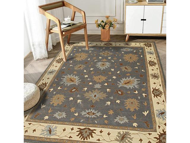 Click here for Hand Crafted Wool Dk. Gray Traditional Oriental Ou... prices