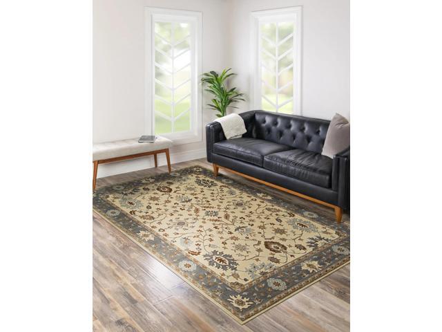 Click here for Hand Crafted Wool Ivory Traditional Oriental Ousha... prices