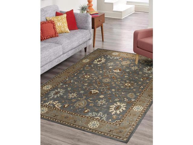 Click here for Hand Crafted Wool Dk. Gray Traditional Oriental Ou... prices