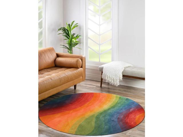 Click here for Rainbow Wave Hand-Tufted Wool Rug prices