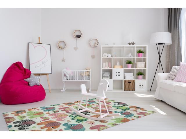 Click here for Hand-Tufted Wool Ivory Transitional Kids Kids Elep... prices