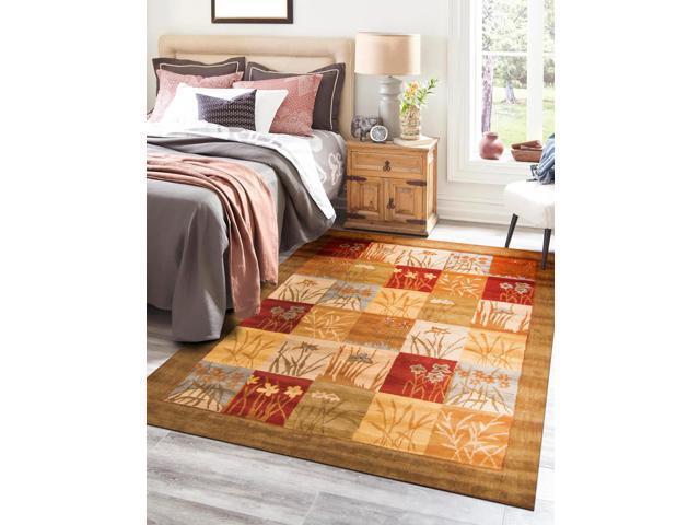 Click here for Hand-Tufted Wool Green Transitional Floral Bakhtia... prices