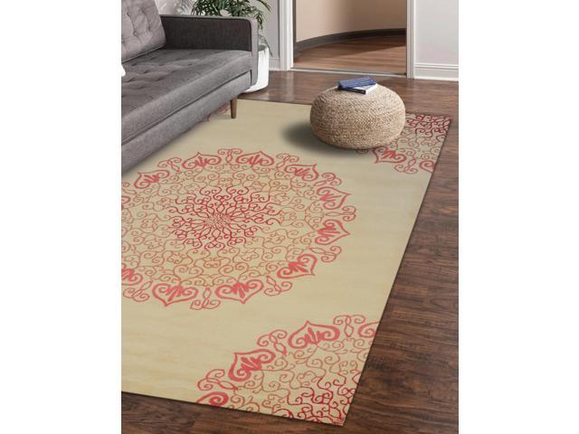 Click here for Hand-Tufted Wool Red Transitional Oriental Modern... prices