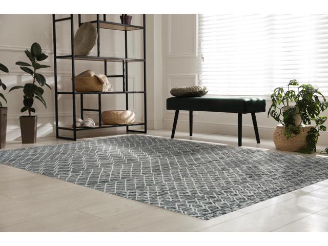 Click here for Handwoven Wool Black Contemporary Geometric Punja... prices