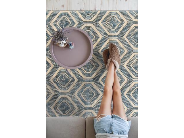 Click here for Hand-Tufted Wool & Viscose Ivory Modern Geometric... prices