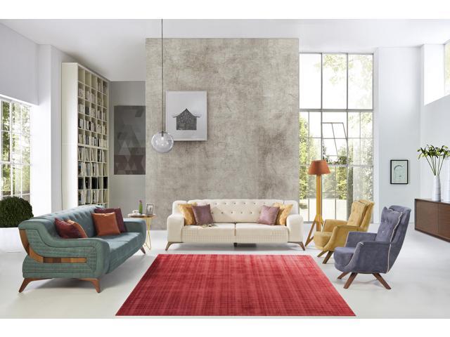 Click here for Handwoven Viscose Red Contemporary Solid Milano Ru... prices