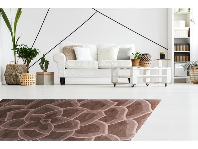 Click here for Hand-Tufted Wool Brown Transitional Transitional W... prices