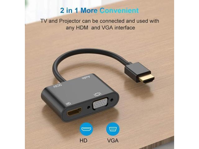 Click here for HDMI-compatible To VGA HD Adapter HD VGA Splitter... prices