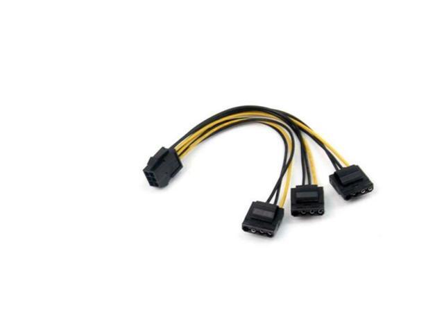 Click here for 2pcs PCIe 6pin Female to 3 Molex IDE 4pin Female G... prices