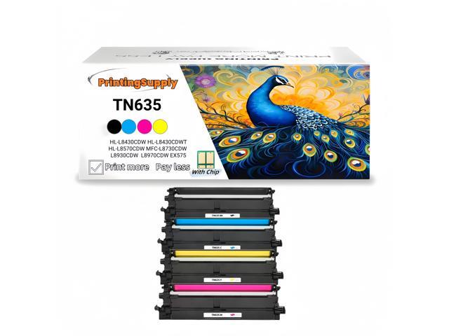 Click here for 4 Pack TN635 BKCMY Toner Cartridge Compatible for... prices