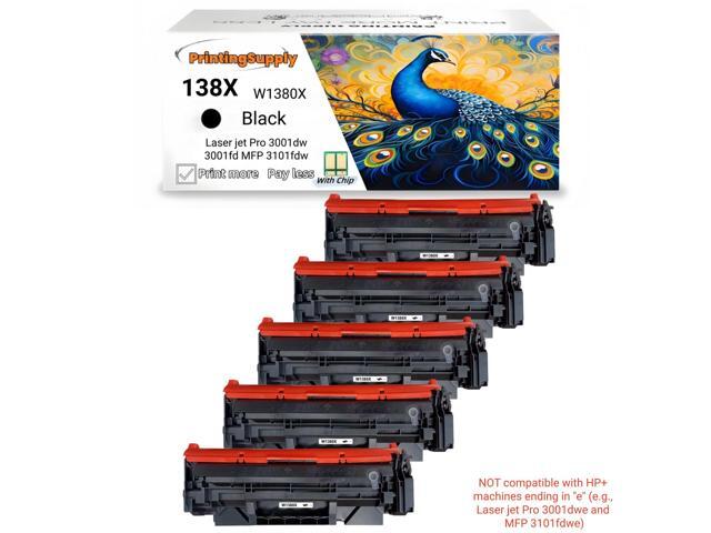 Click here for 5 Pack 138X W1380X High Yield Black Toner Cartridg... prices