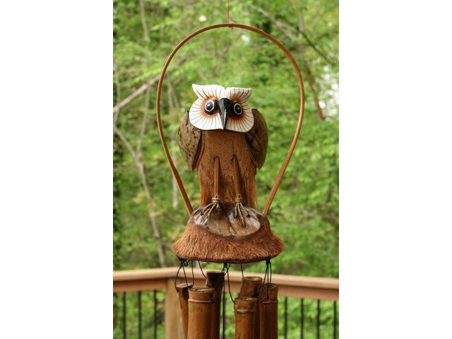Click here for G6 COLLECTION Handmade Wooden Standing Owl Bamboo... prices