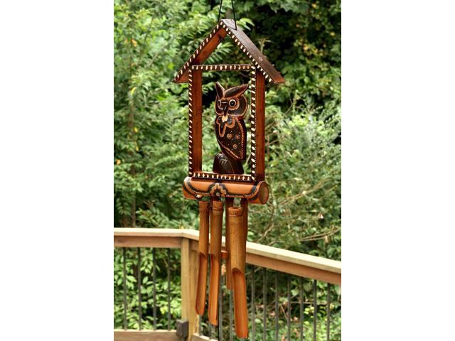 Click here for G6 COLLECTION Handmade Wooden Owl House Bamboo Win... prices