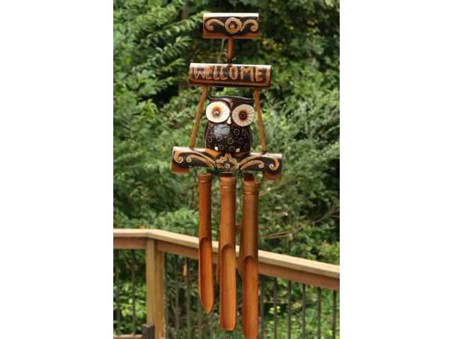Click here for G6 COLLECTION Handmade Wooden Owl Welcome Sign Bam... prices