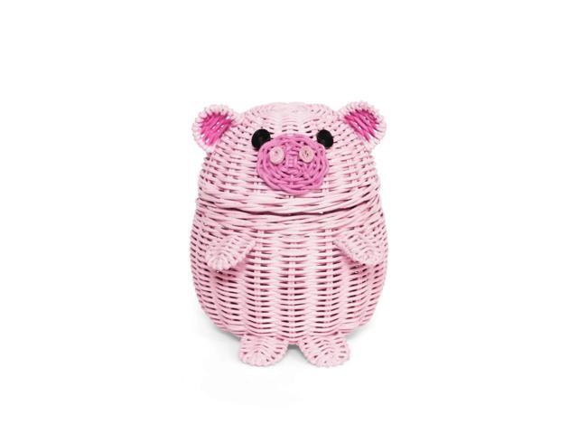 Click here for G6 COLLECTION Pig Rattan Storage Basket with Lid D... prices