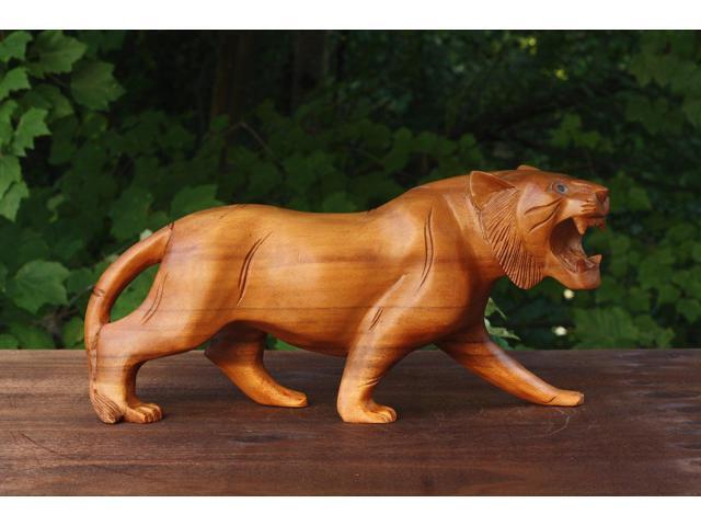 Click here for G6 COLLECTION Wooden Hand Carved Tiger Statue Figu... prices