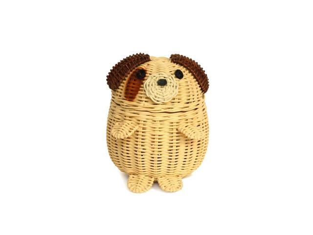 Click here for G6 COLLECTION Dog Rattan Storage Basket with Lid D... prices