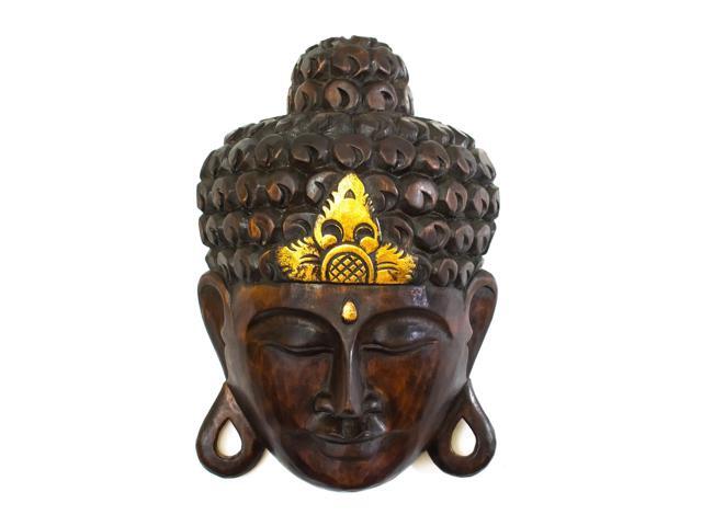 Click here for G6 COLLECTION Wooden Wall Mask Serene Buddha Head... prices