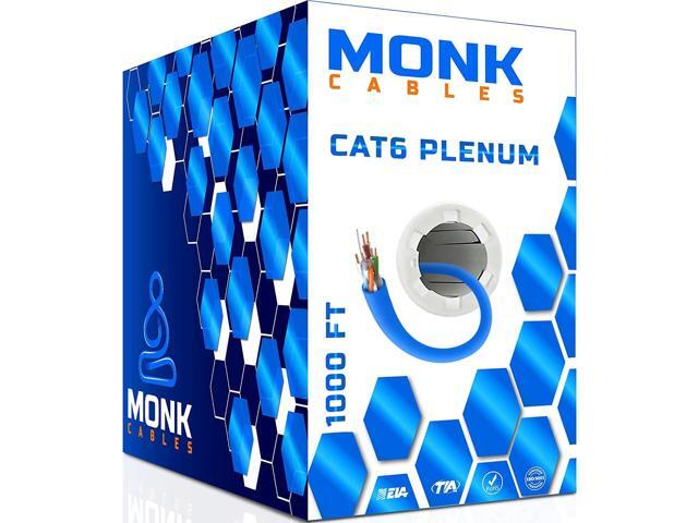 Click here for MONK CABLES CAT6 Plenum Cable 1000ft UTP  23AWG  5... prices