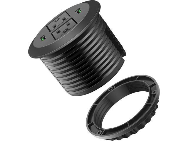 Click here for 3 inch Desk Power Grommet  USB Grommet with Green... prices