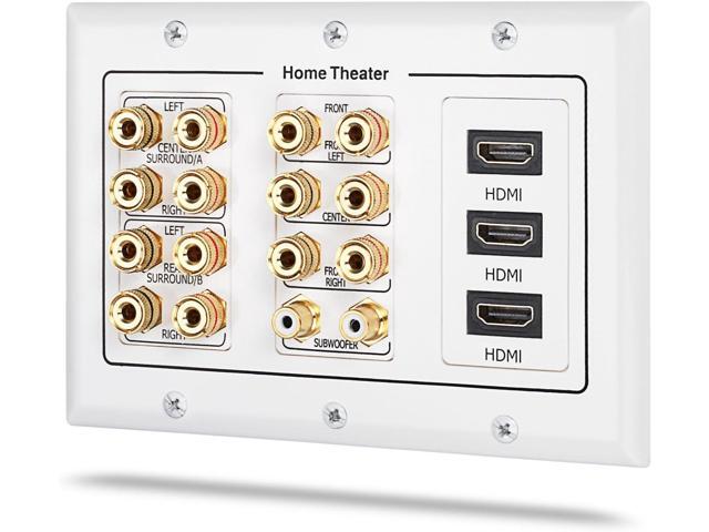 Click here for Fosmon 3 Gang Wall Plate  (3-Gang 7.2 Surround Sou... prices