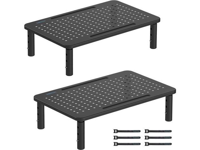 Click here for BONTEC 2 Pack 3 Height Adjustable Monitor Stand Ri... prices