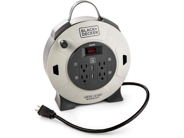 Click here for BLACK+DECKER 25 Ft. Retractable Extension Cord Ree... prices