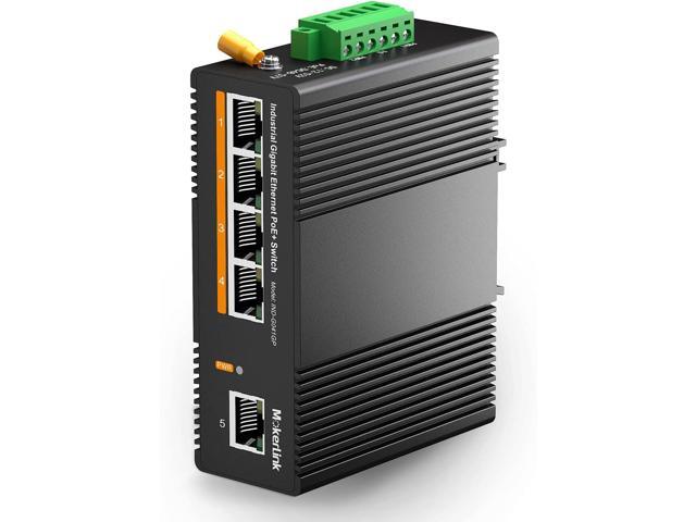 Click here for MokerLink 5 Port PoE Gigabit Industrial DIN-Rail E... prices