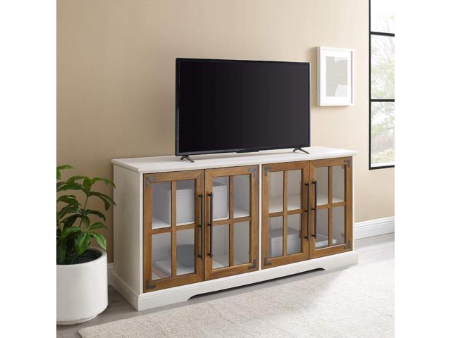 Click here for Walker Edison Modern Glass and Wood Universal TV S... prices