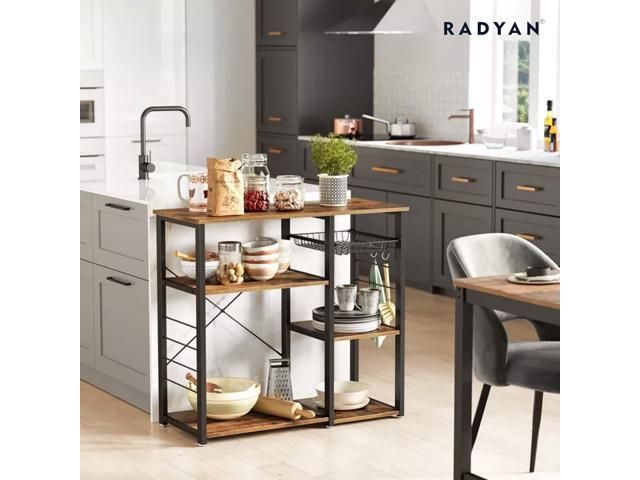 Click here for Rustic Brown Kitchen Bakers Rack with Coffee Bar &... prices