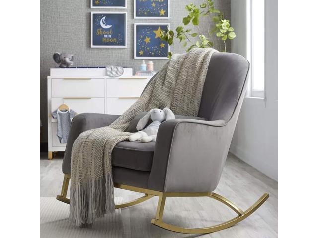 Click here for Delta MoDRN Glam Velvet Rocking Chair with Lumbar... prices