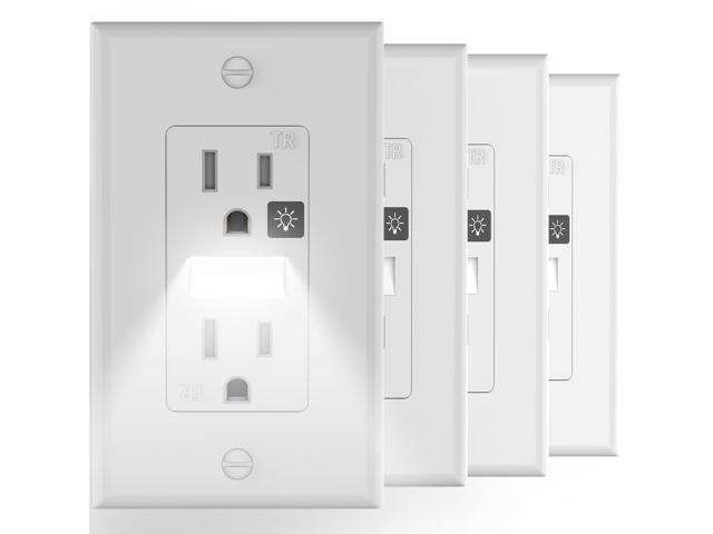 Click here for SOZULAMP Receptacle Outlet with Night Light White... prices