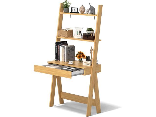 Click here for Tangkula Ladder Desk with Countertop & Drawer  Fre... prices
