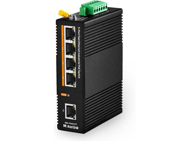 Click here for MokerLink 5 Port PoE Industrial DIN-Rail Network S... prices