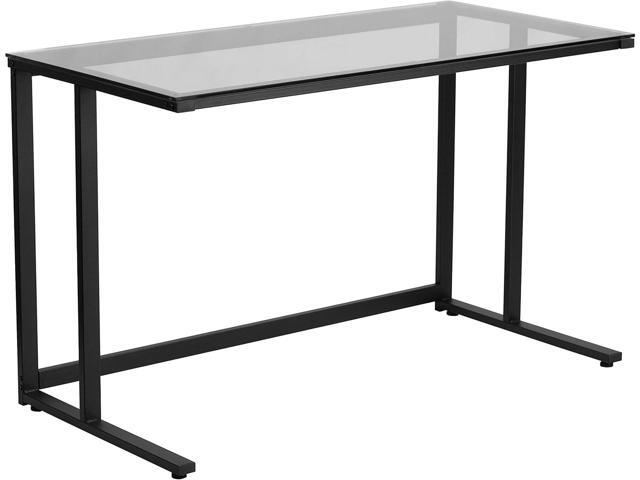 Click here for Flash Furniture Singleton Glass Desk with Black Pe... prices