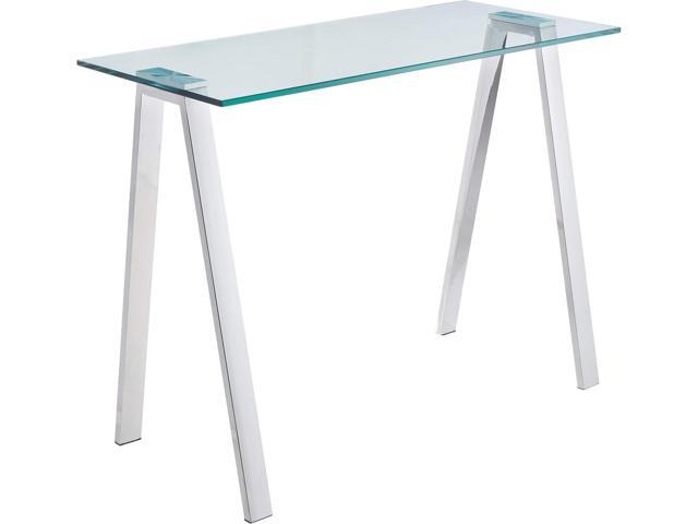 Click here for Cortesi Home Trixie Glass Top Desk/Console Table w... prices