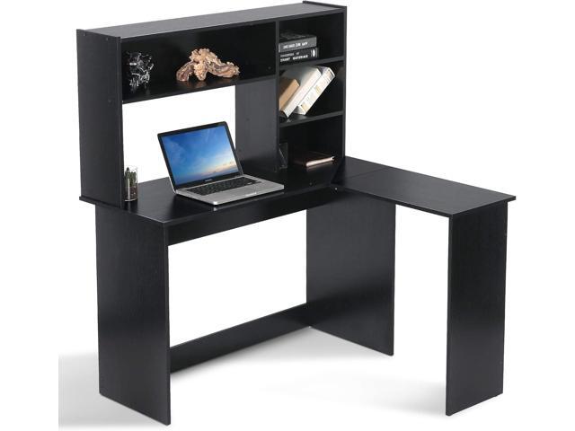 Click here for ivinta Wood L Shaped Computer Desk with Hutch Mode... prices