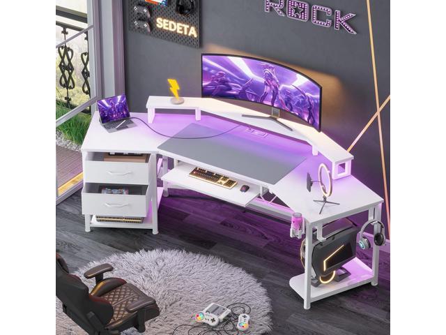 Click here for 79 Gaming Desk  Computer Desk with 2 Fabric Drawer... prices