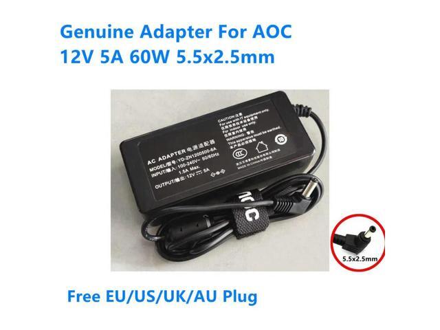 Click here for OIAGLH 12V 5A 4.16A 4A 60W 5.5x2.5mm YD-ZN1200500-... prices