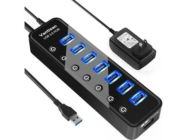 Click here for USB Hub 3.0 Powered  7 Ports USB Data Hub Splitter... prices