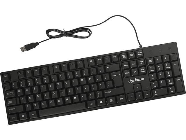 Click here for Manhattan Wired Computer Keyboard Basic Black Keyb... prices