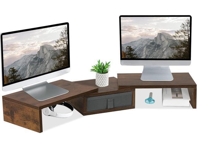 Click here for TEAMIX 3 Shelf Monitor Stand Riser With Drawer - L... prices