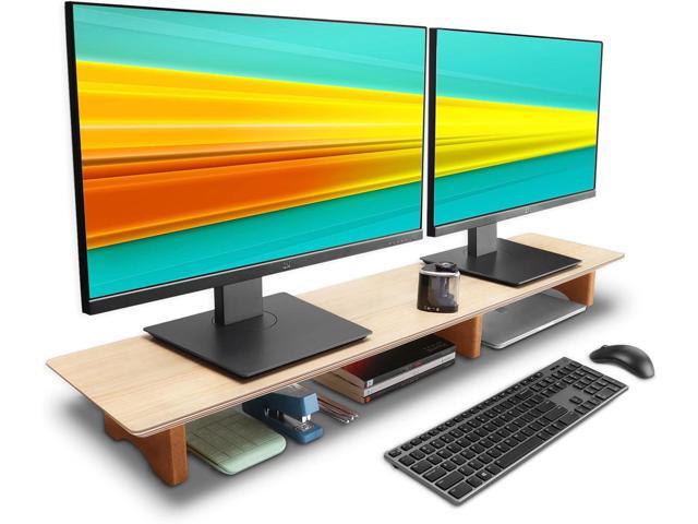 Click here for Aothia Large Dual Monitor Stand Riser  Solid Wood... prices